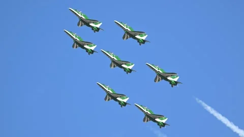 Royal Saudi Air Force Saudi Hawks aeroba... | Stock Video | Pond5
