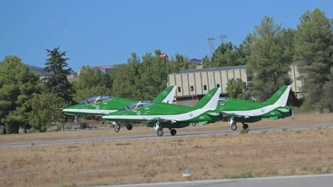 Royal Saudi Air Force Saudi Hawks aeroba... | Stock Video | Pond5
