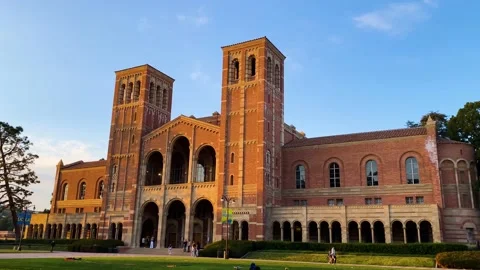 Royce Hall, UCLA building in the afterno... | Stock Video | Pond5
