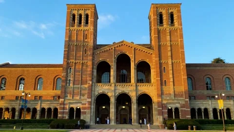 Royce Hall, UCLA building at sunset, 4K | Stock Video | Pond5