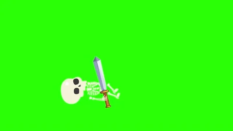 RPG Game Skeleton Character Death Green ... | Stock Video | Pond5