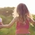 View from a height of a girl jumping and... | Stock Video | Pond5