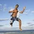 happy man saw beautiful beach of lefkada... | Stock Video | Pond5