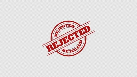 Rubber Stamp Animation of Rejected Sign ... | Stock Video | Pond5