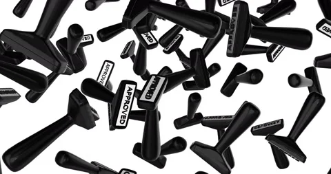 Rubber Stamps approved falling slow moti... | Stock Video | Pond5