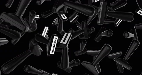 Rubber Stamps Confidential falling slow ... | Stock Video | Pond5
