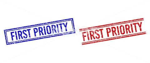 Rubber Textured FIRST PRIORITY Stamp Seals with Double Lines ...