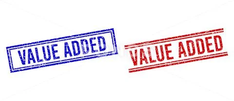 Rubber Textured VALUE ADDED Stamp Seals with Double Lines Illustration ...