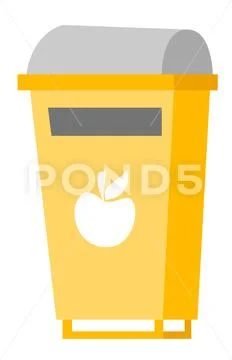 Rubbish bin for food waste vector illustration. ~ Clip Art #81415575