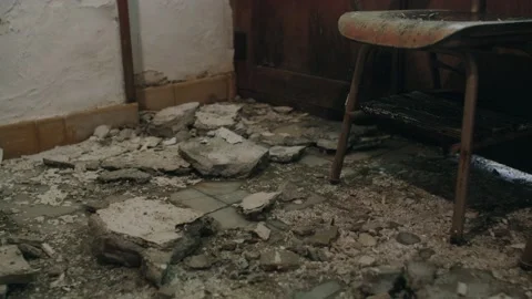 Rubble dust debris wreckage from Ukraine... | Stock Video | Pond5