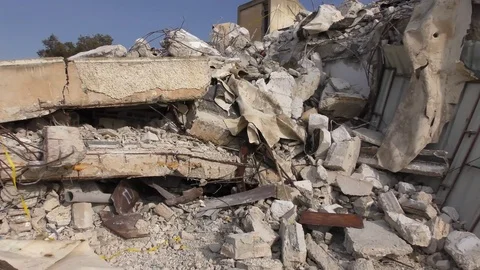 The rubble as a result from earthquake r... | Stock Video | Pond5