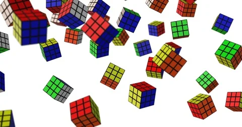 rubik cube animation 4k | Stock Video | Pond5
