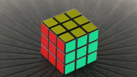 Rubik's cube solved spinning | Stock Video | Pond5