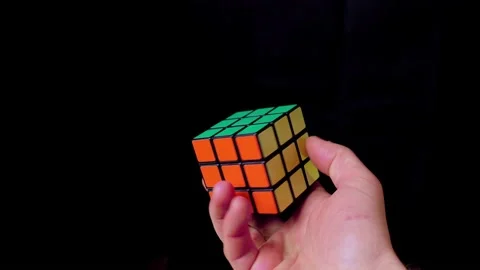Rubik's cube solved spinning | Stock Video | Pond5