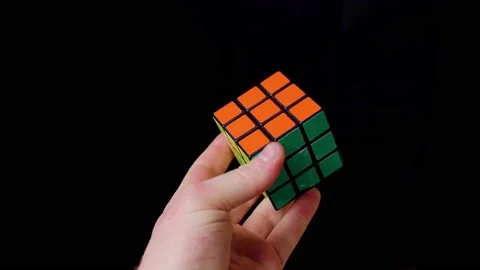 Rubik's cube solved spinning | Stock Video | Pond5