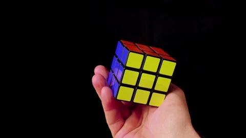 Rubik's cube solved spinning | Stock Video | Pond5