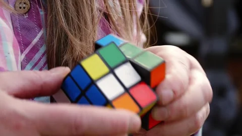 Rubiks cube trying to solve difficult pu... | Stock Video | Pond5