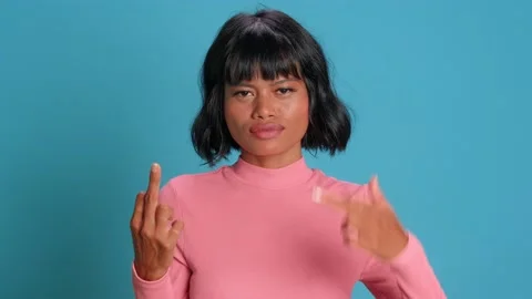 Woman Middle Finger Stock Video Footage | Royalty Free Woman Middle ...