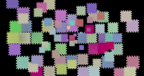 Rug puzzle animation transition with alp... | Stock Video | Pond5