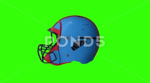 Rugby helmet on a green screen background. 3d illustration ~ Premium ...
