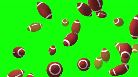 rugby sports ball green screen animation | Stock Video | Pond5
