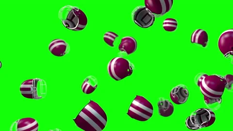 rugby sports helmet green screen animati... | Stock Video | Pond5
