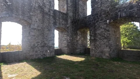 Ruins of a castle lovingly restored with... | Stock Video | Pond5