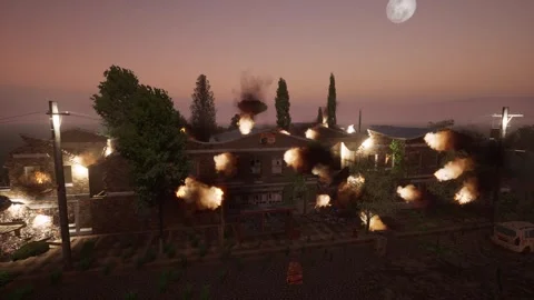 Ruins fire breakout accident disaster sm... | Stock Video | Pond5