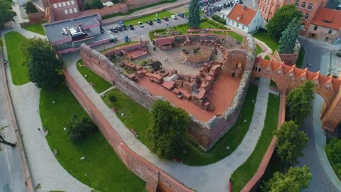 Ruins Of The Teutonic Castle Torun Ruiny... | Stock Video | Pond5