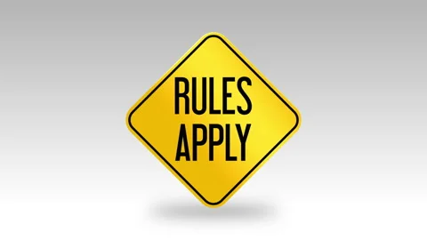 Rules Apply Sign Animation on White Back... | Stock Video | Pond5