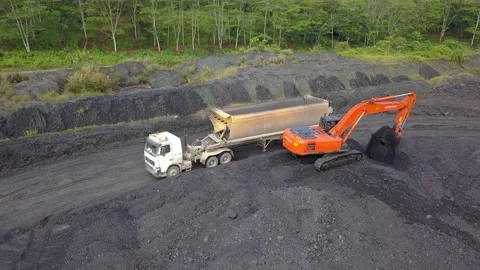 Run of mine (ROM) process at the tempora... | Stock Video | Pond5