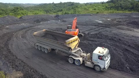 Run of mine (ROM) process at the tempora... | Stock Video | Pond5