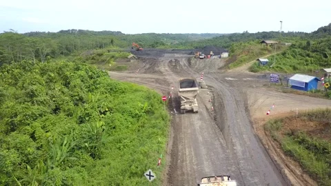 Run of mine (ROM) process at the tempora... | Stock Video | Pond5