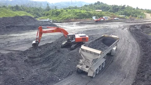 Run of mine (ROM) process at the tempora... | Stock Video | Pond5