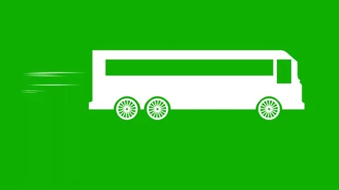 Running bus animation green screen motio... | Stock Video | Pond5