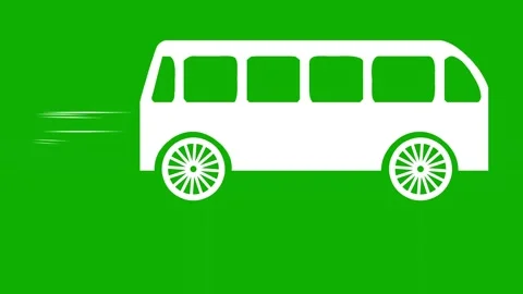 Running bus animation green screen motio... | Stock Video | Pond5