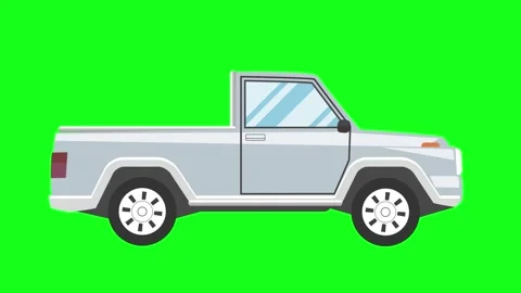 Running car animation on green backgroun... | Stock Video | Pond5