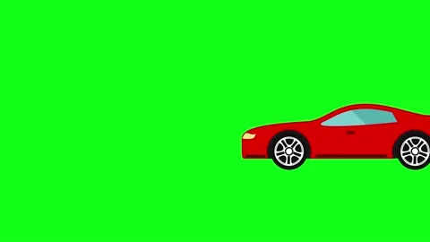 Running car animation, green screen chro... | Stock Video | Pond5