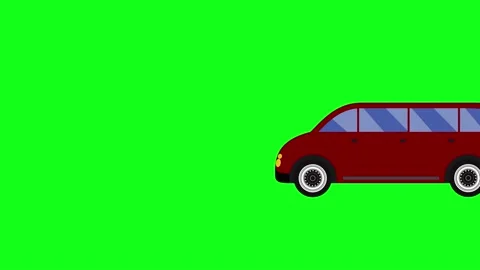 Running car animation, green screen chro... | Stock Video | Pond5