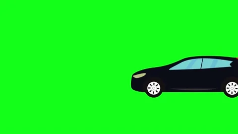 Running car animation, green screen chro... | Stock Video | Pond5