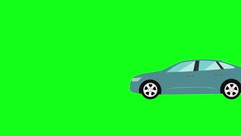 Running car animation, green screen chro... | Stock Video | Pond5