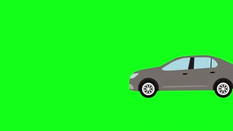 Running car animation, green screen chro... | Stock Video | Pond5