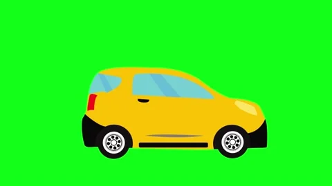 Running car animation, green screen chro... | Stock Video | Pond5