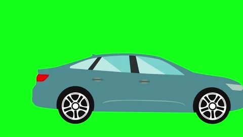 Running car animation, green screen chro... | Stock Video | Pond5