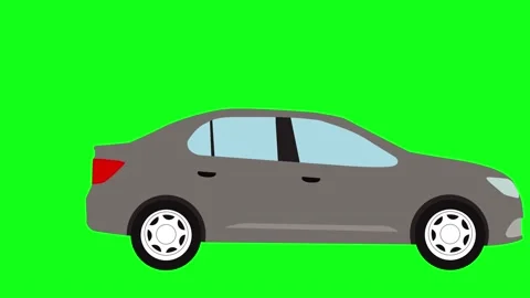 Running car animation, green screen chro... | Stock Video | Pond5