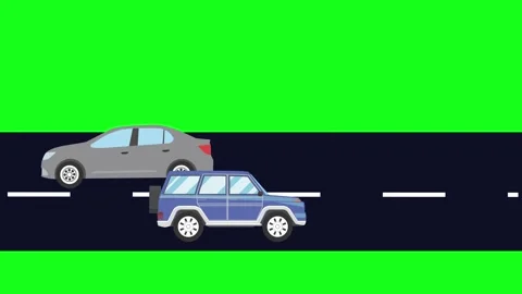 Running cars on the road, cartoon animat... | Stock Video | Pond5