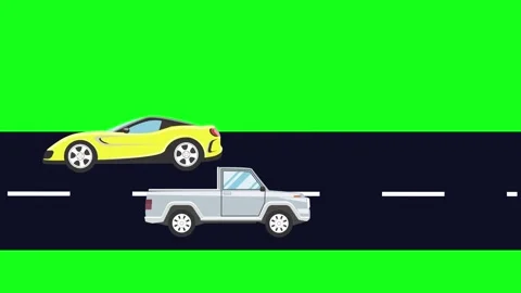 Running cars on the road, cartoon animat... | Stock Video | Pond5