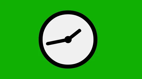 Running clock animation green screen mot... | Stock Video | Pond5