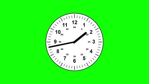 Running clock green screen motion graphi... | Stock Video | Pond5