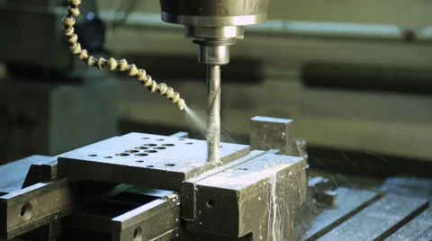 A running CNC machine with a rotating dr... | Stock Video | Pond5